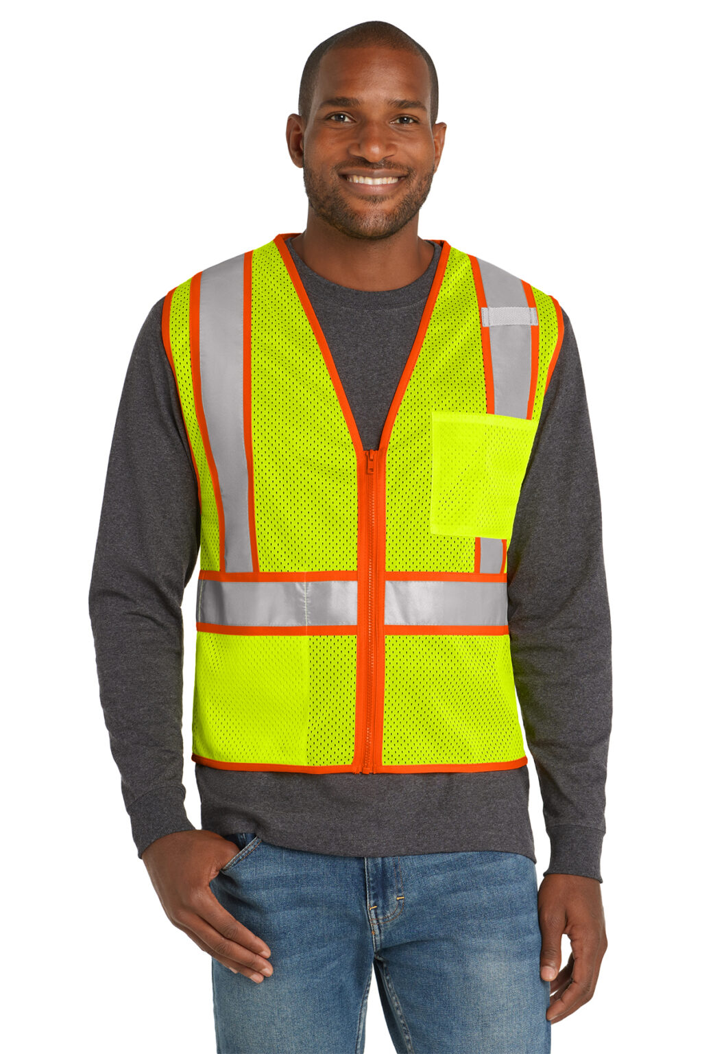 Class 2 Mesh Zippered Two-Tone Vest – Corporate Images, Inc.